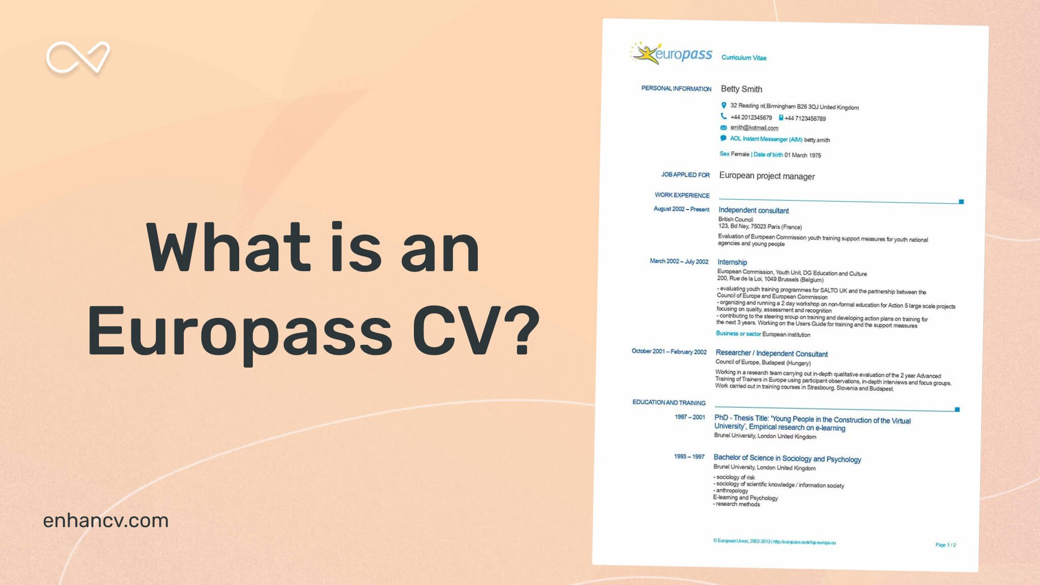 What Is A Europass CV Examples Template Usage In 2022 