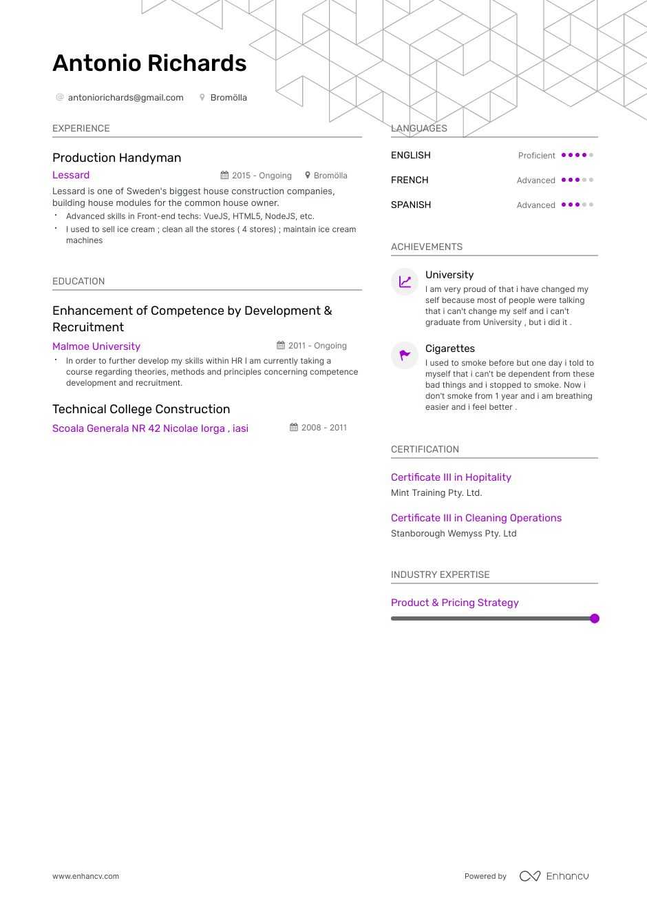 General Manager Resume Example and guide for 2019