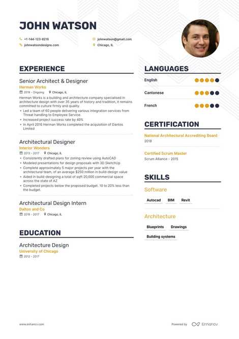The Best Architectural Designer Resume Examples & Skills to Get You Hired