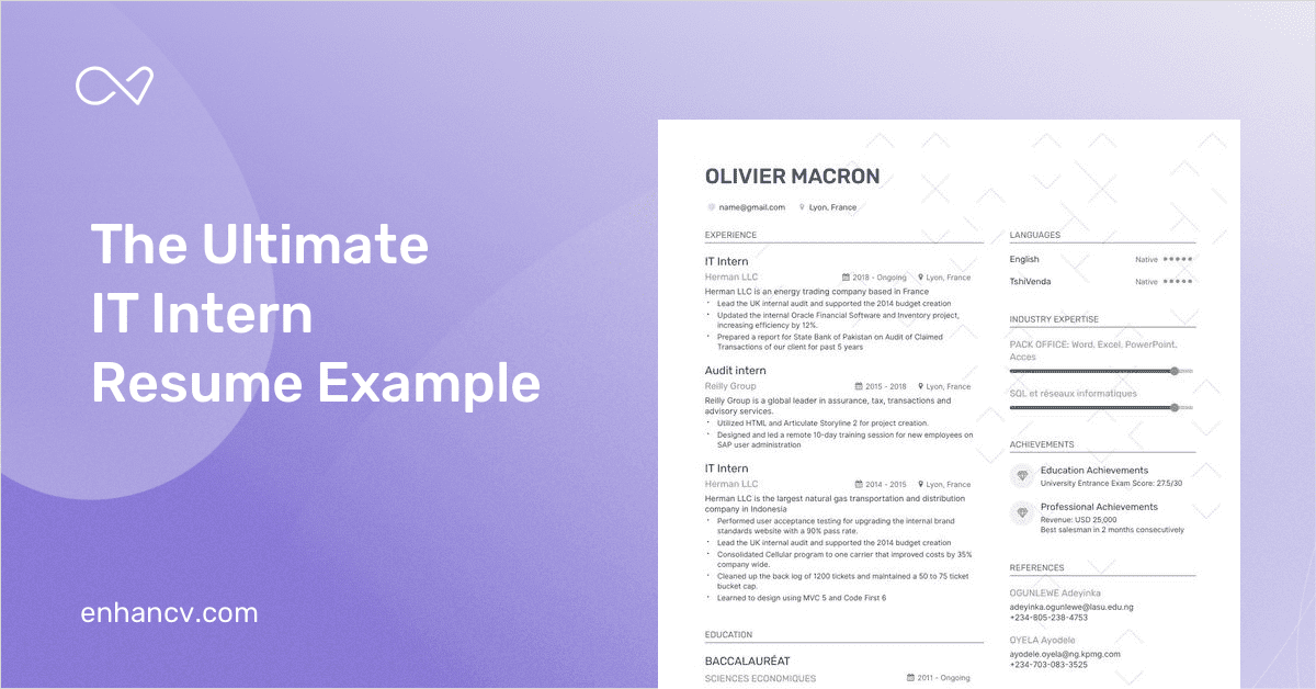 8+ IT Intern Resume Samples and Writing Guide