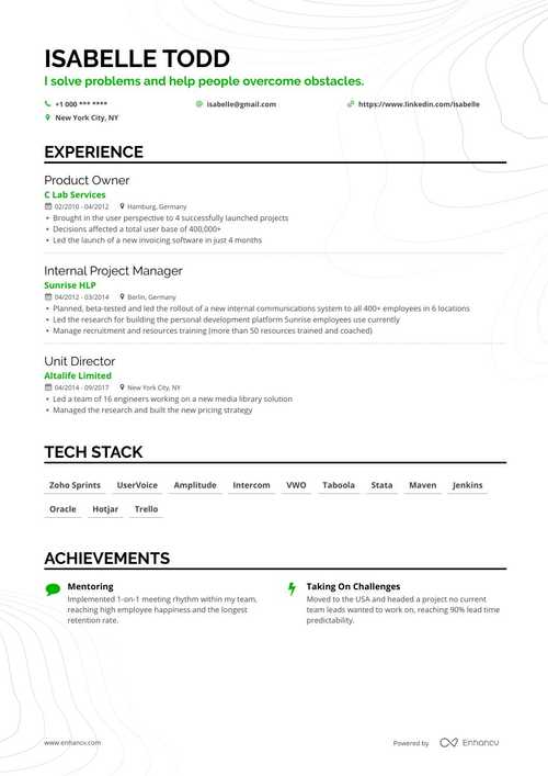 Free Resume Builder | Online Resume Builder | Enhancv.com