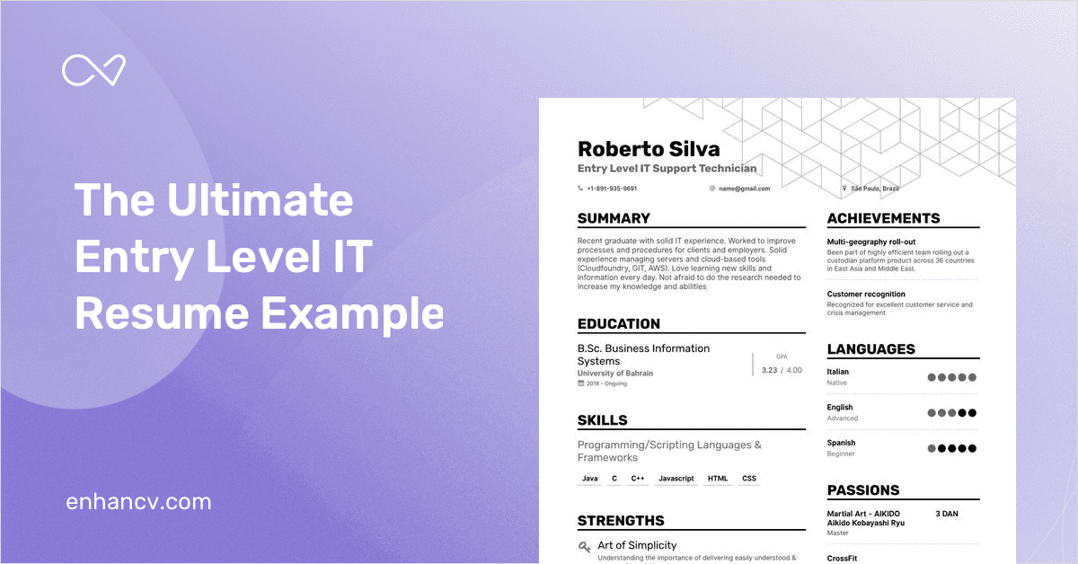 Entry Level IT Resume Samples | Information Technology Resume Examples