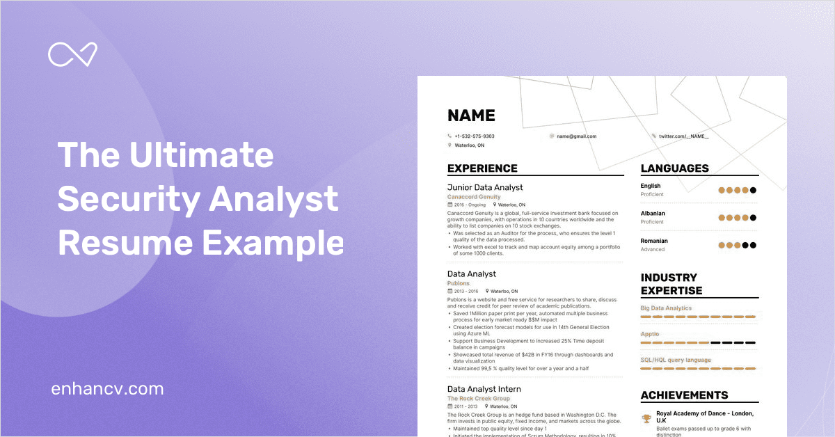 8+ Security Analyst Resume Examples for 2019