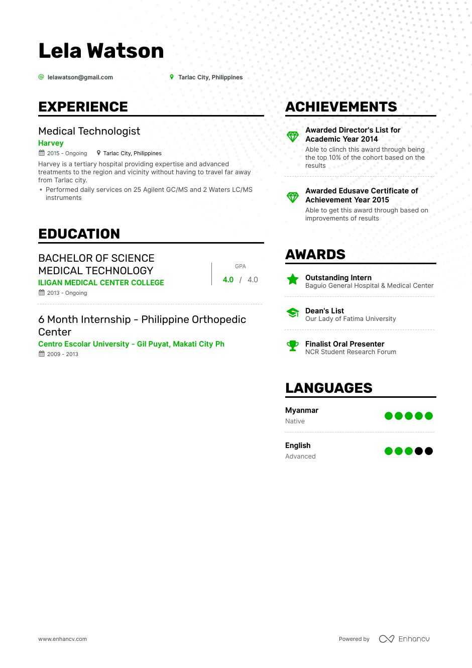 DOWNLOAD Medical Technologist Resume Example For 2020 Enhancv DOWNLOAD Medical Technologist Resume Example For 2020 Enhancv