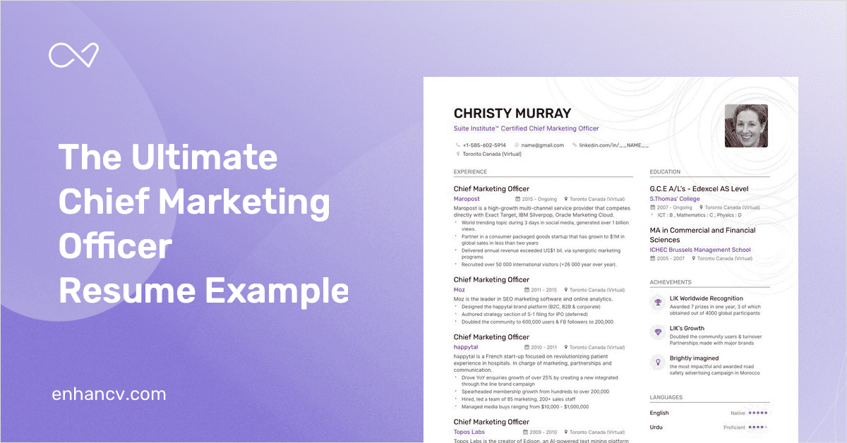 8+ Chief Marketing Officer Resume Examples for 2019