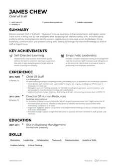 Chief of Staff Resume: Examples & Guide for 2021
