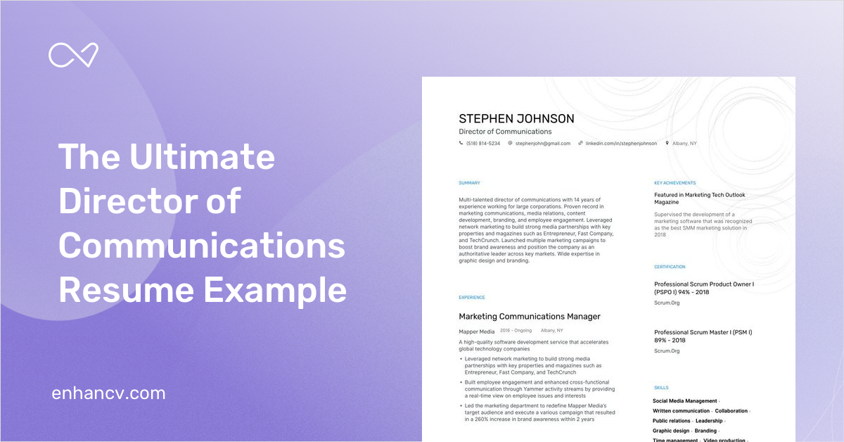 Director of Communications Resume: Examples & Guide for 2021