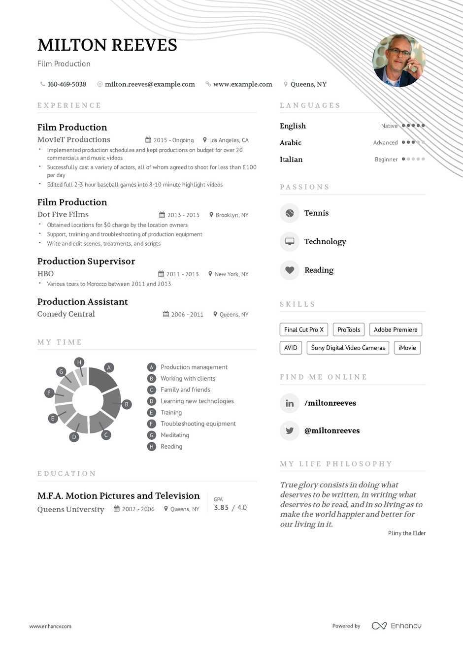 Film Production Resume Example And Guide For 2019